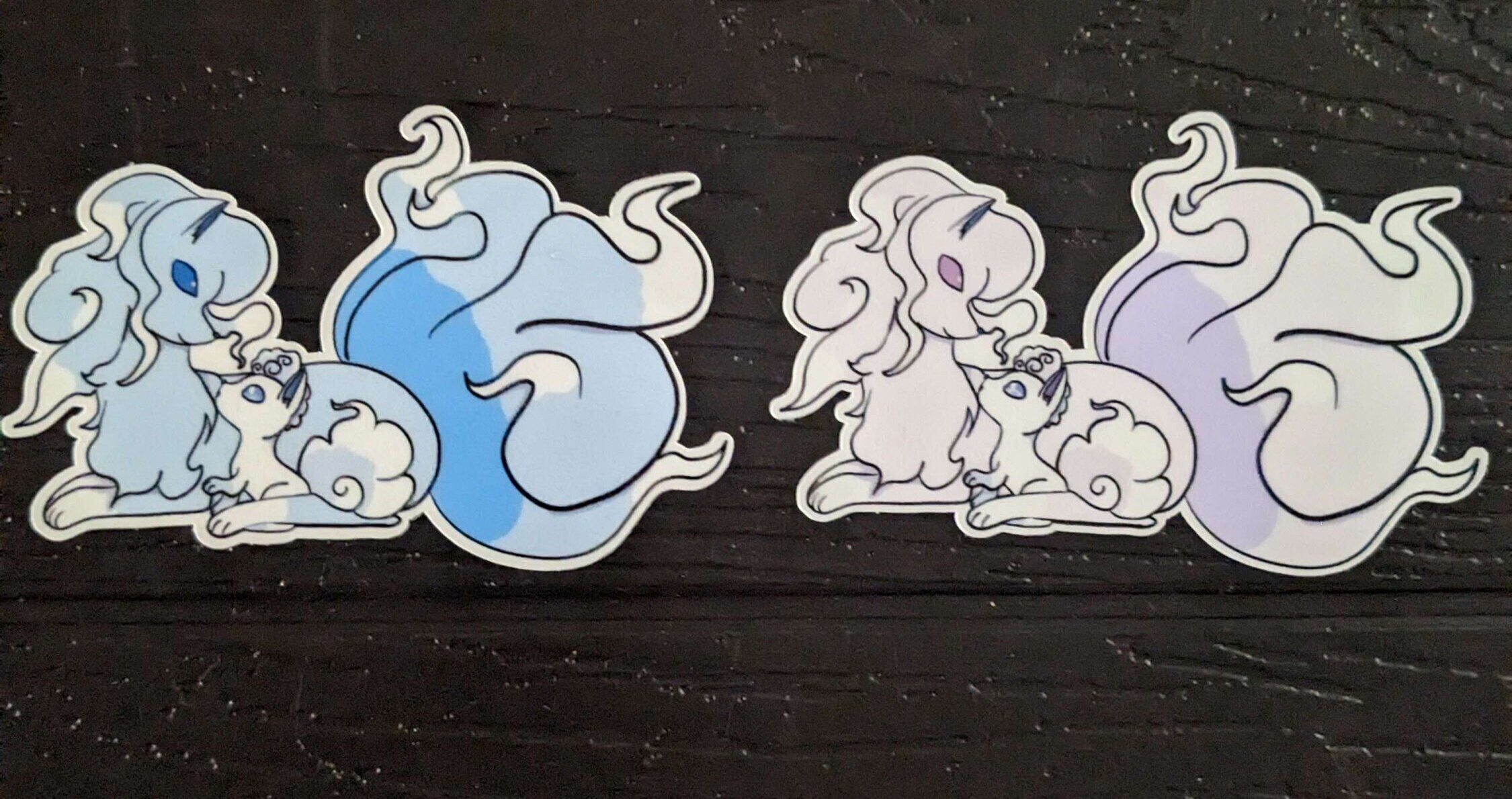 Alolan Vulpix Evolution Line Sticker - Etsy