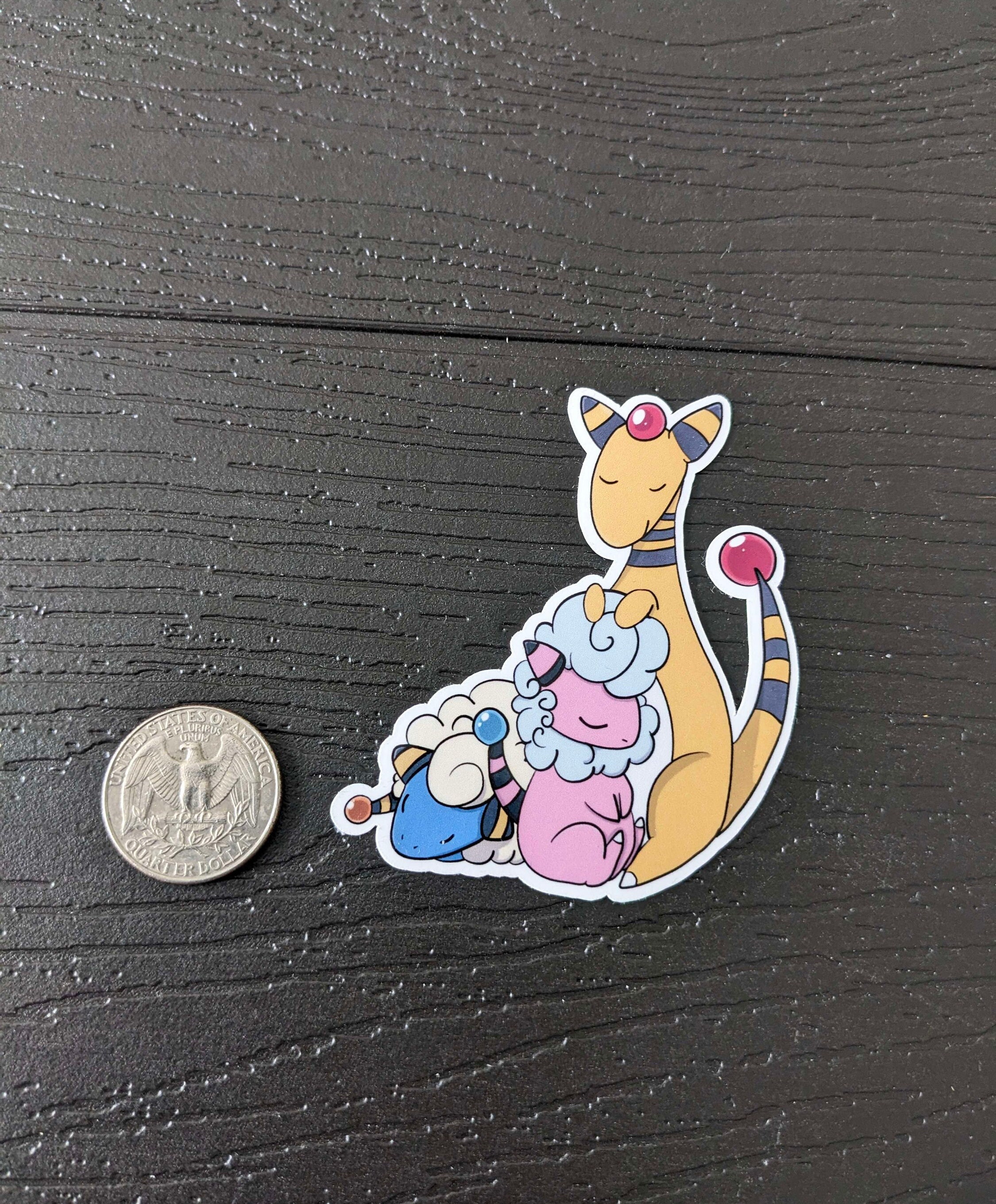 Mareep Evolution Line Stickers Waterproof Vinyl - Etsy