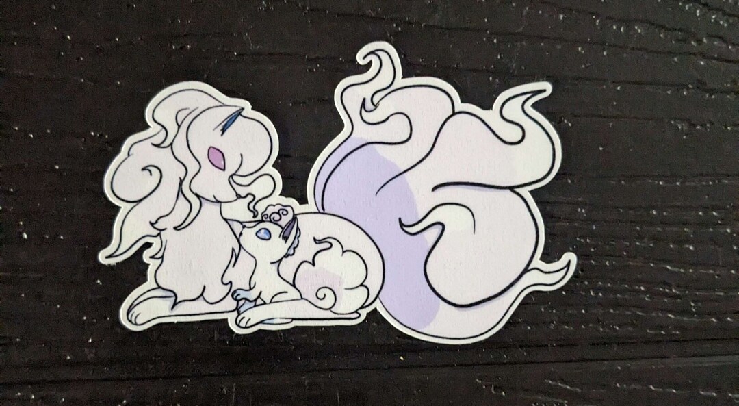 Alolan Vulpix Evolution Line Sticker - Etsy