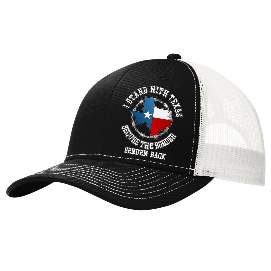 I Stand With Texas - Secure the Border - Mesh Back - Snapback Hat- Free ...