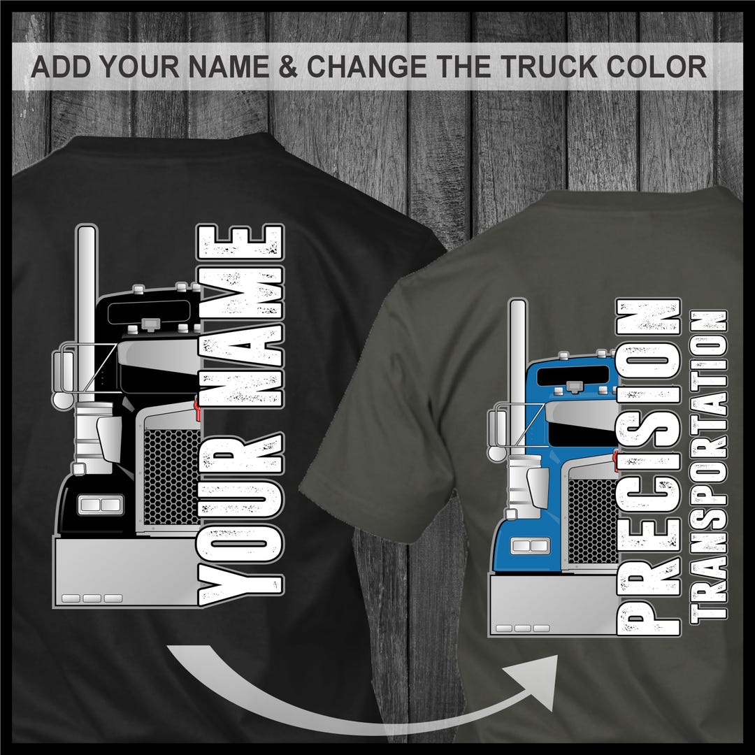Kenworth Front End Your Name/text - Trucker T-shirt - Etsy