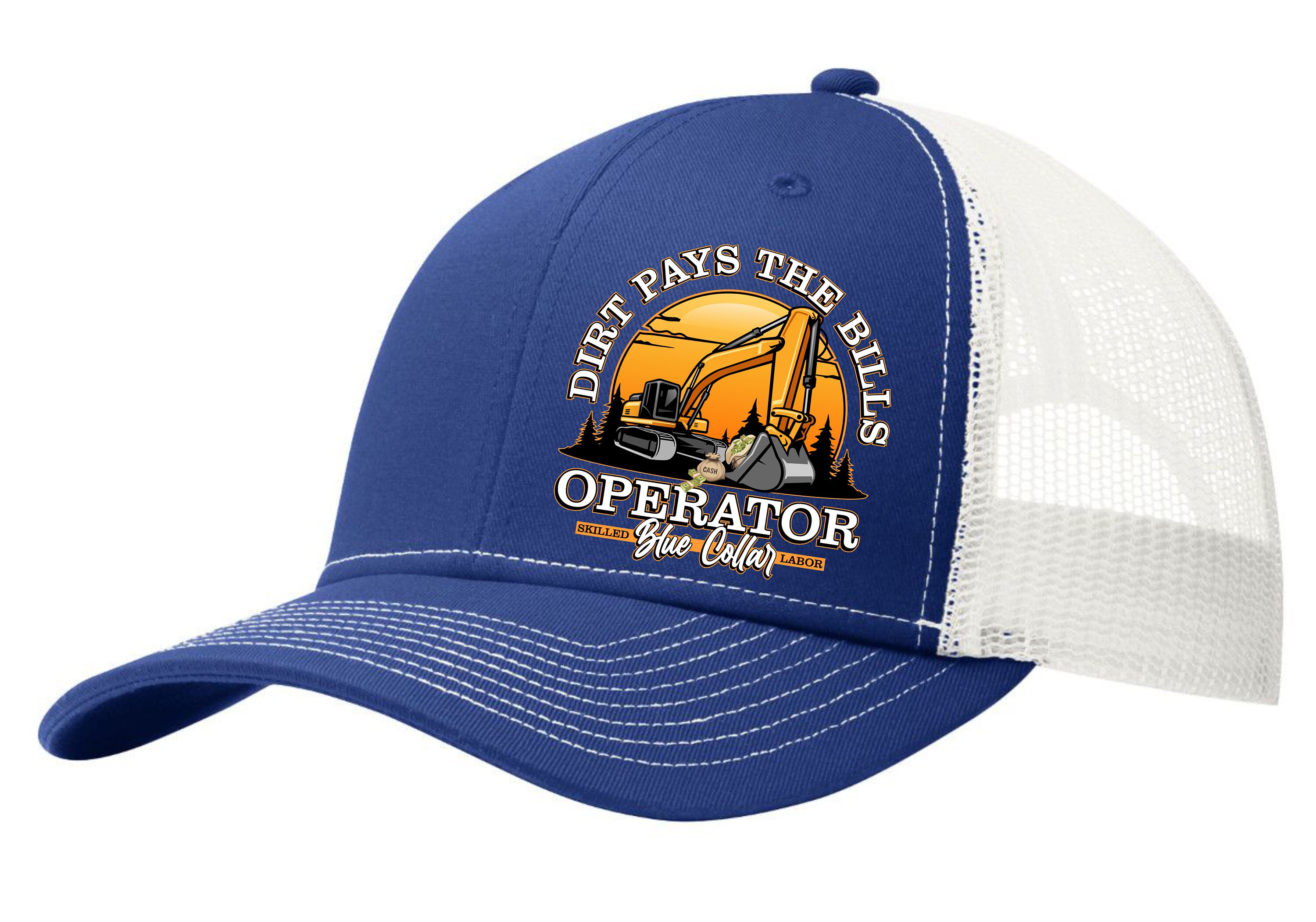 Dirt Pays the Bills - Excavator - Mesh Back - Snapback Hat- Free ...