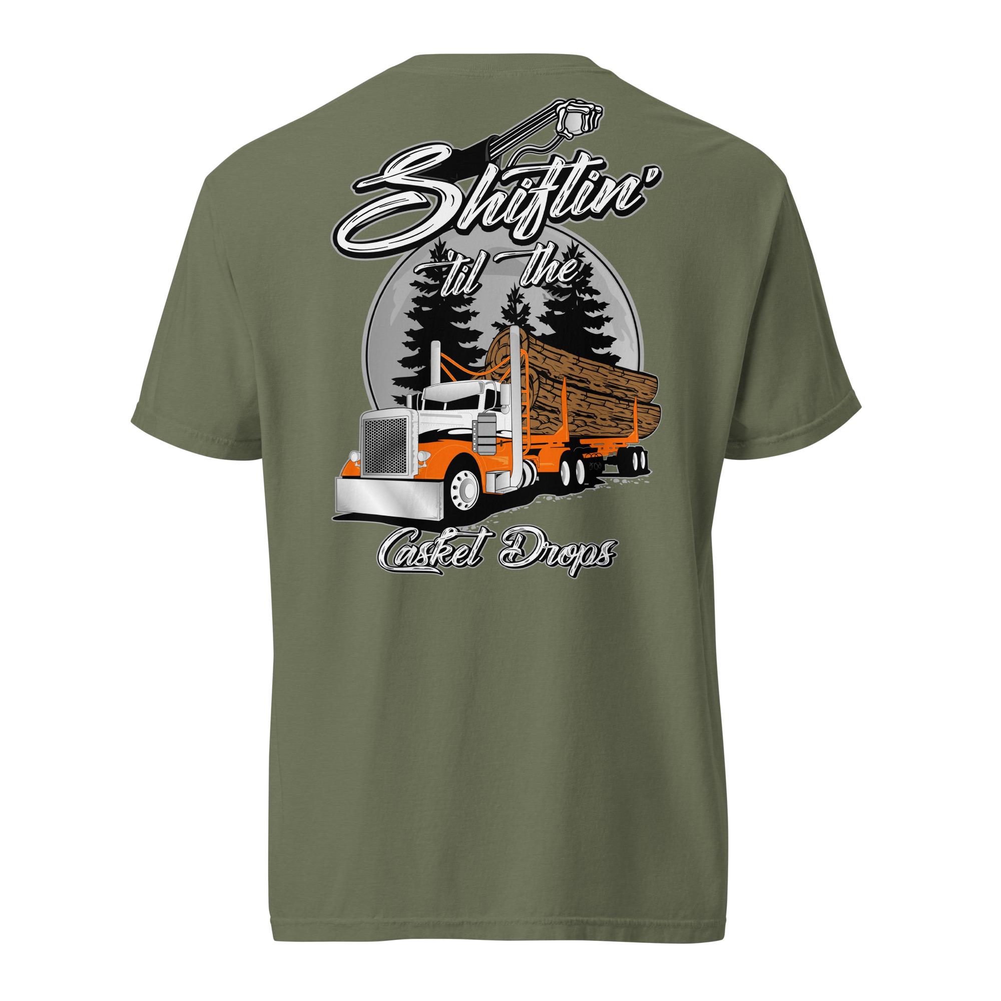 Shiftin' Til the Casket Drops Peterbilt Log Hauler Trucker T-shirt - Etsy