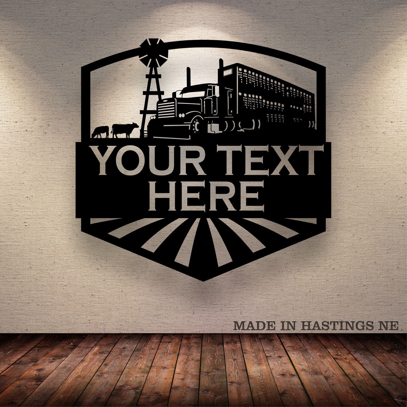 Trucker Metal Monogram Sign - Peterbilt - Bull Hauler - Free Shipping ...