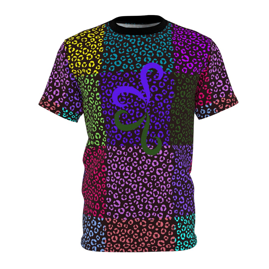 Multi Colored Leopard Print Unisex Cut & Sew Tee AOP - Etsy