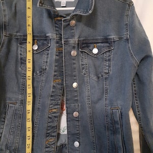 Time and Tru Women's Floral Embroidered Denim Jean Jacket - Etsy