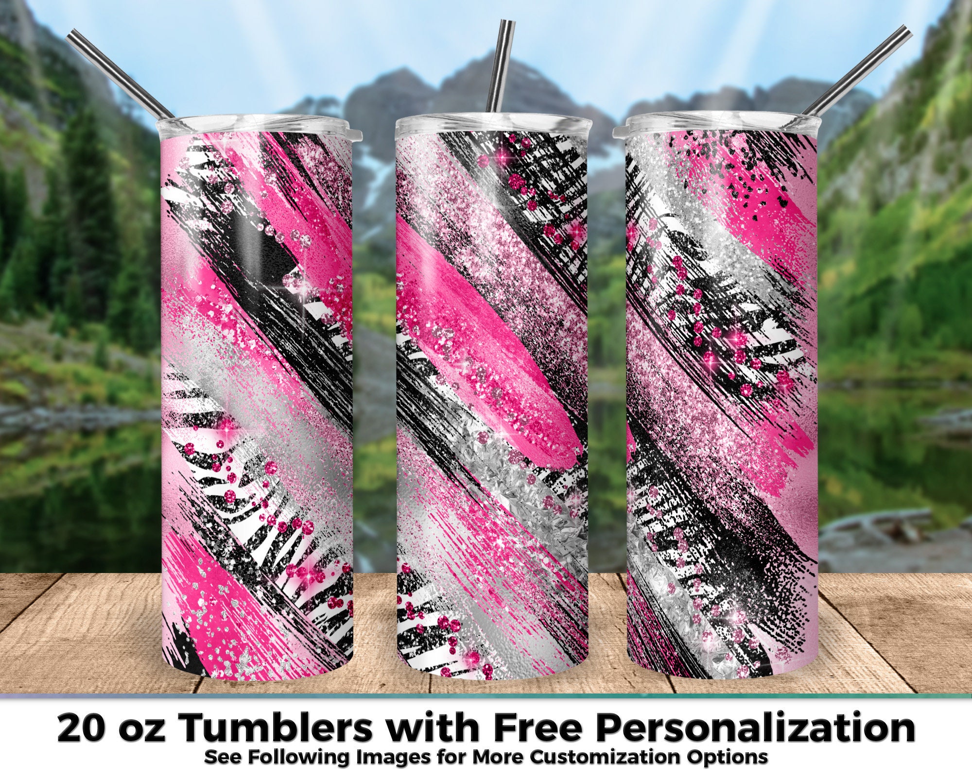 Pink Sparkle Zebra C