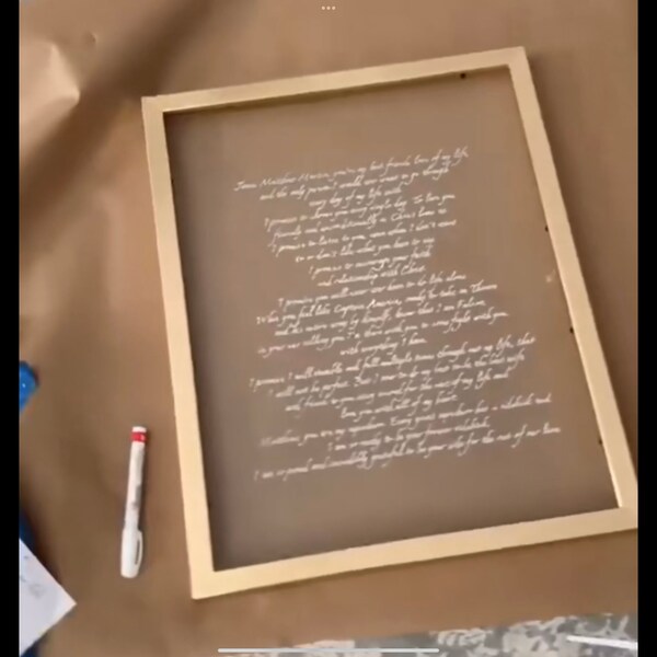 Wedding Vows Framed - Etsy