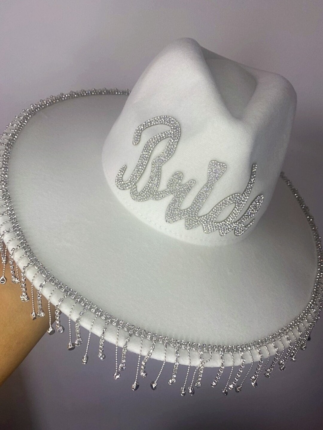 Bride Rhinestone Fedora Hat - Etsy