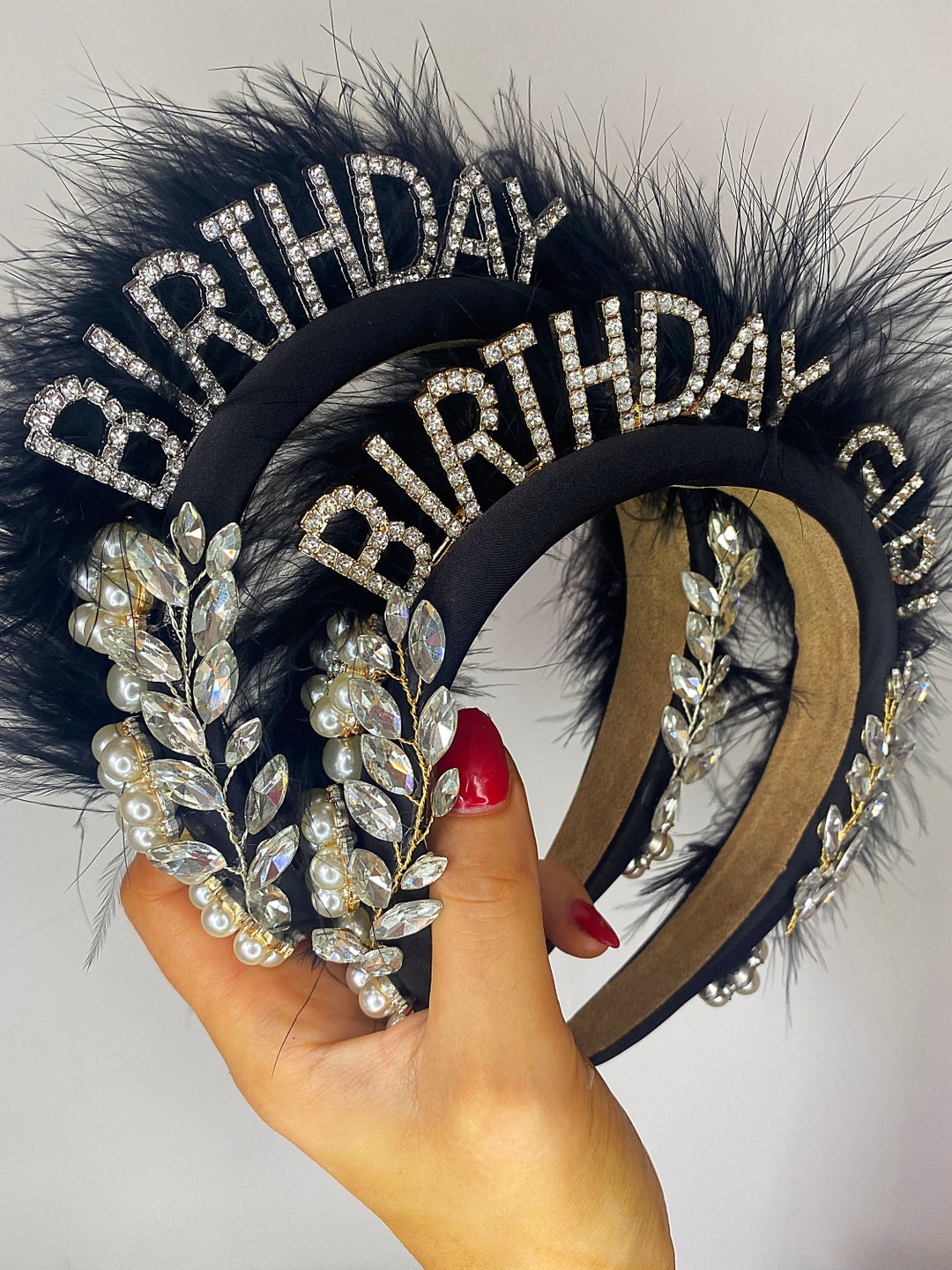 Birthday Girl Headband, Birthday Girl Hair Crown, Rhinestone ...