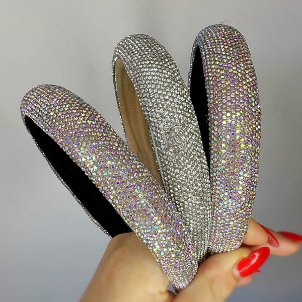 Rhinestone Headbands - Etsy