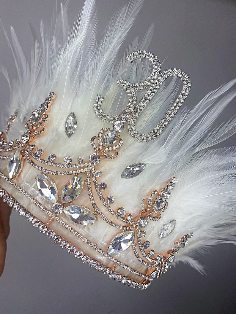 Birthday Hair Crown 30th Birthday Crown Clara Glam Deluxe - Etsy