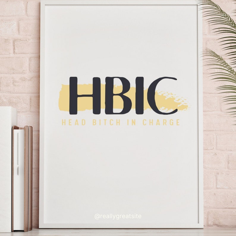 HBIC Head Btch in Charge With Gold Svg Png Jpeg Psd - Etsy