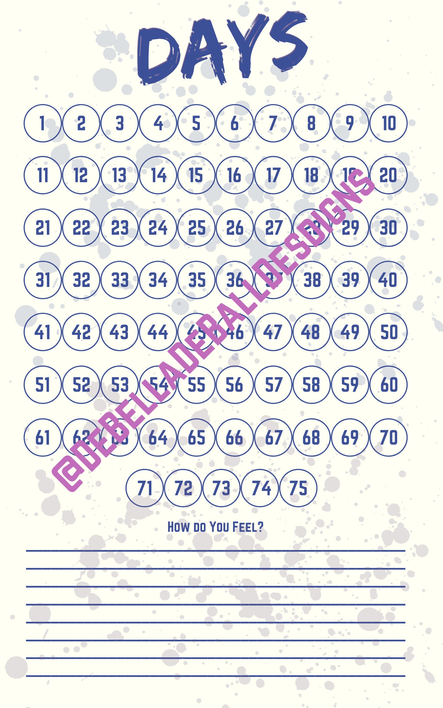 75 Hard Printable Pdf Printable World Holiday