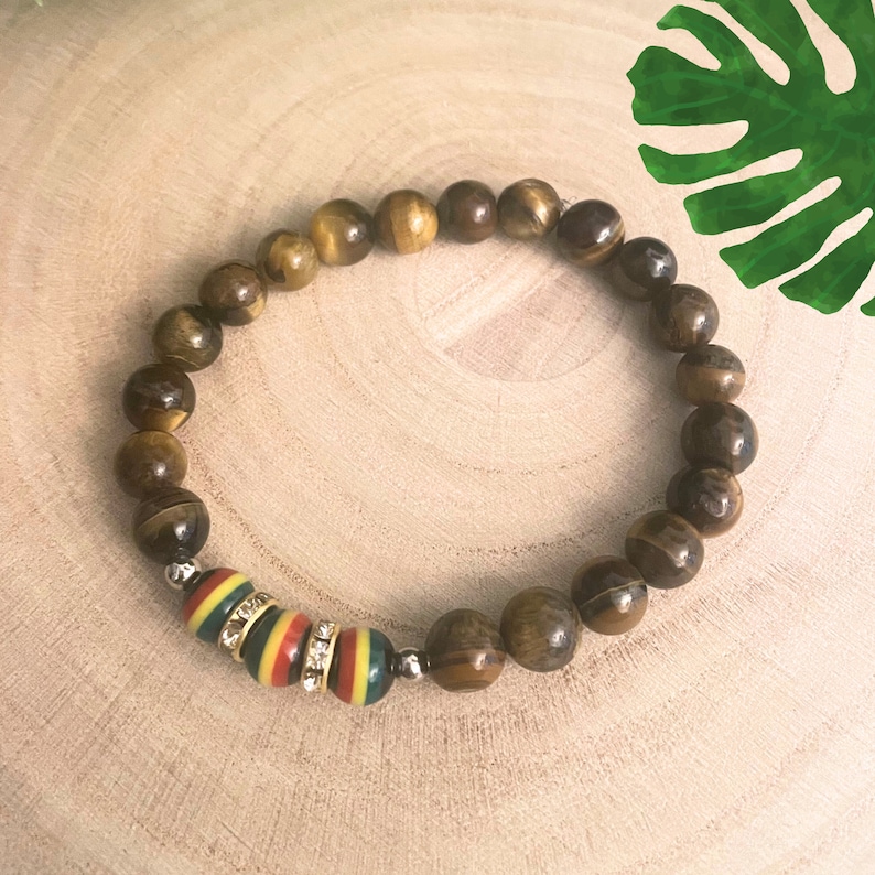 Rasta Reggae Inspired Tiger Eye Lava and Natural Black - Etsy