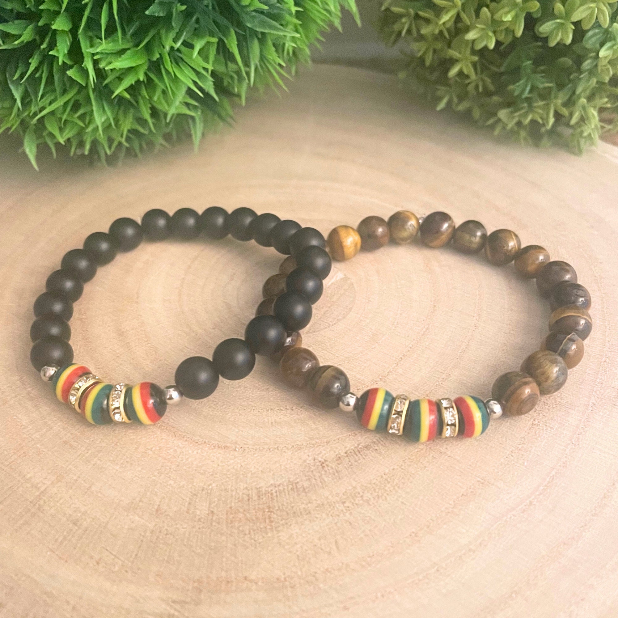 Rasta Reggae Inspired Tiger Eye Lava and Natural Black - Etsy