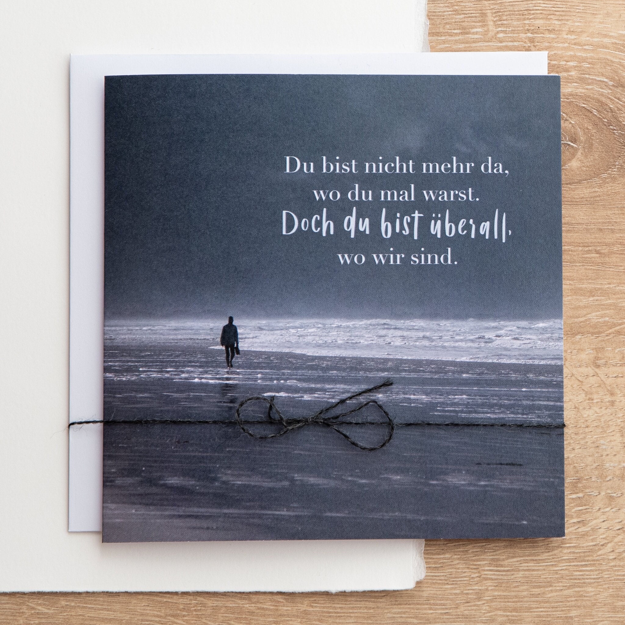 Klappkarte mit Spruch & Umschlag, Thema "Trauer", Quadratisch, 300g á ...