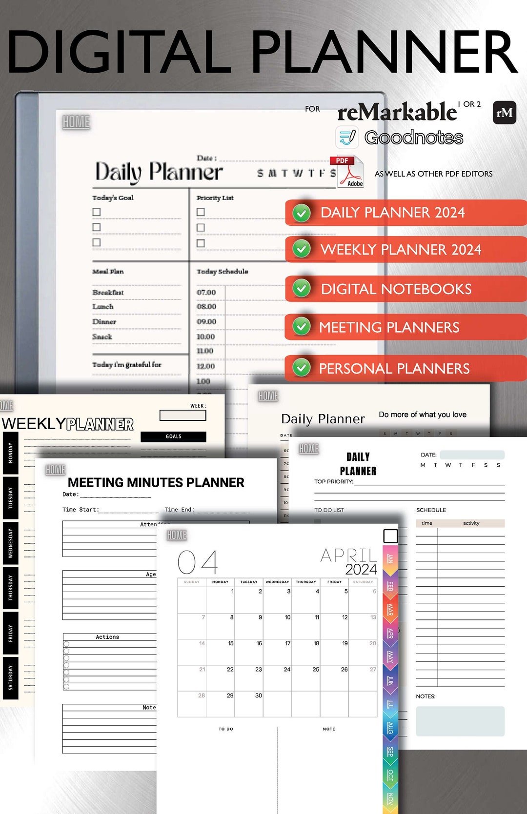 Premium Digital Ultimate Planner 2024 All-in-one Organizer With Active ...