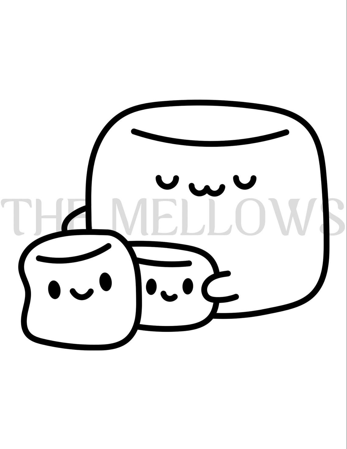 The Mellows Coloring Pages - Etsy