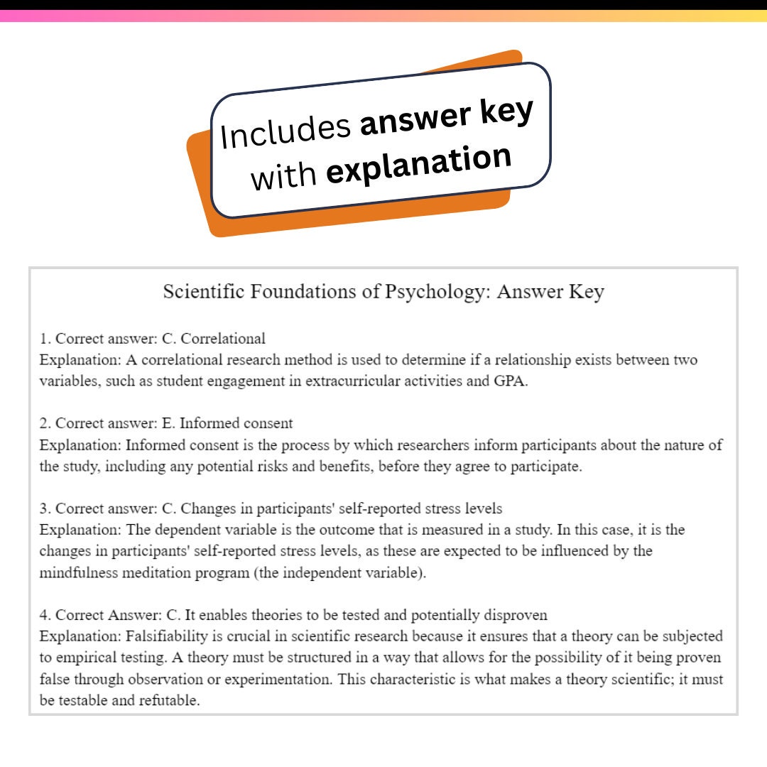 Psychology Exam: 800 Test Prep Questions - Etsy