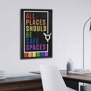 LGBTQ, Business Print, Classroom Poster, Class Decor, Inclusion, Safe ...