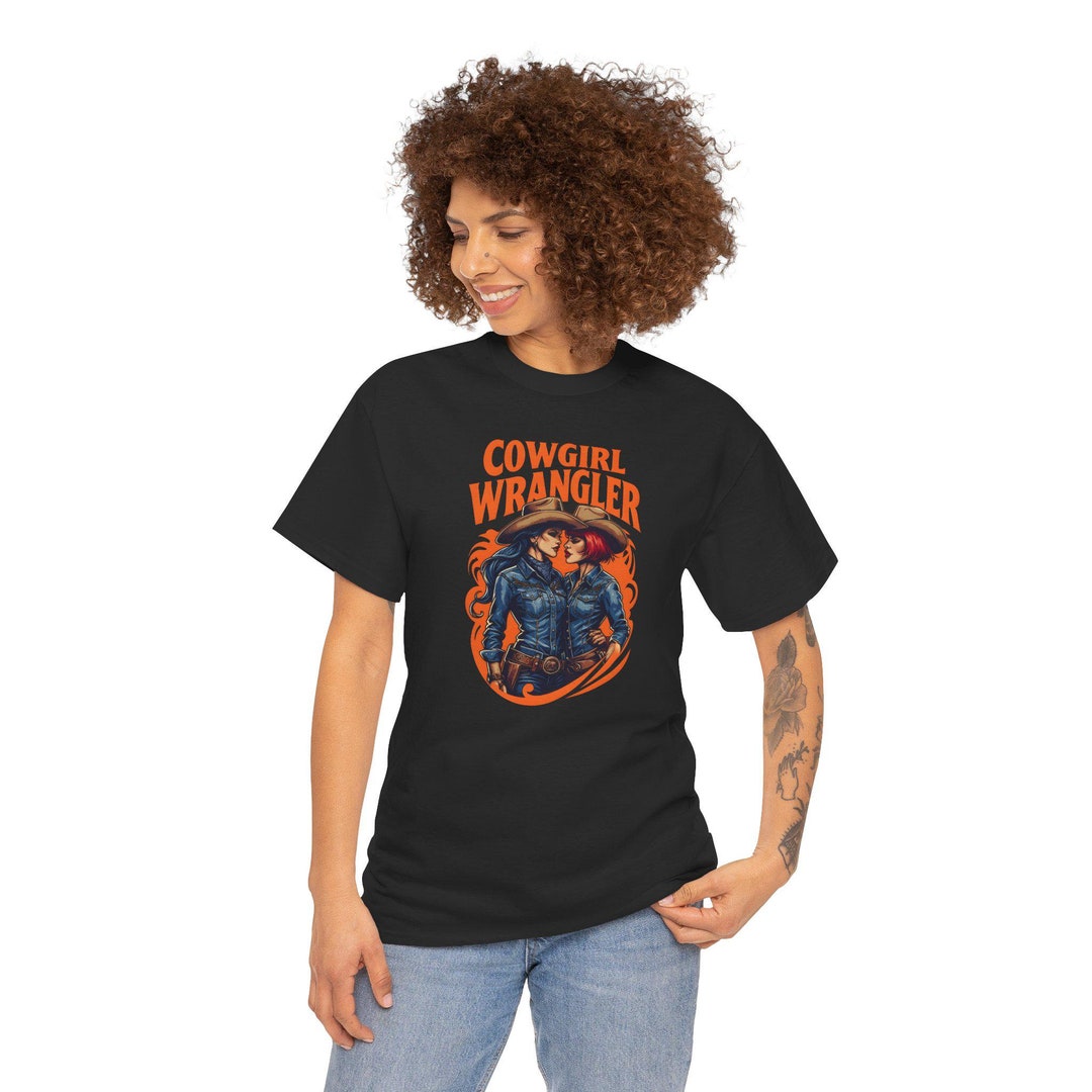 Cowgirl Wrangler Tee: Wild West LGBTQ+, Lesbian Pride, Western Gay ...