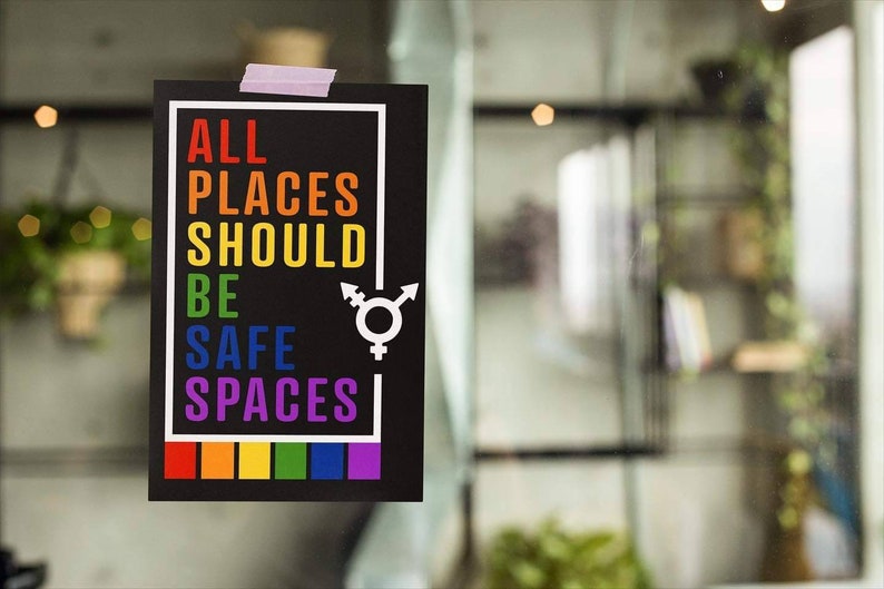 LGBTQ, Business Print, Classroom Poster, Class Decor, Inclusion, Safe ...