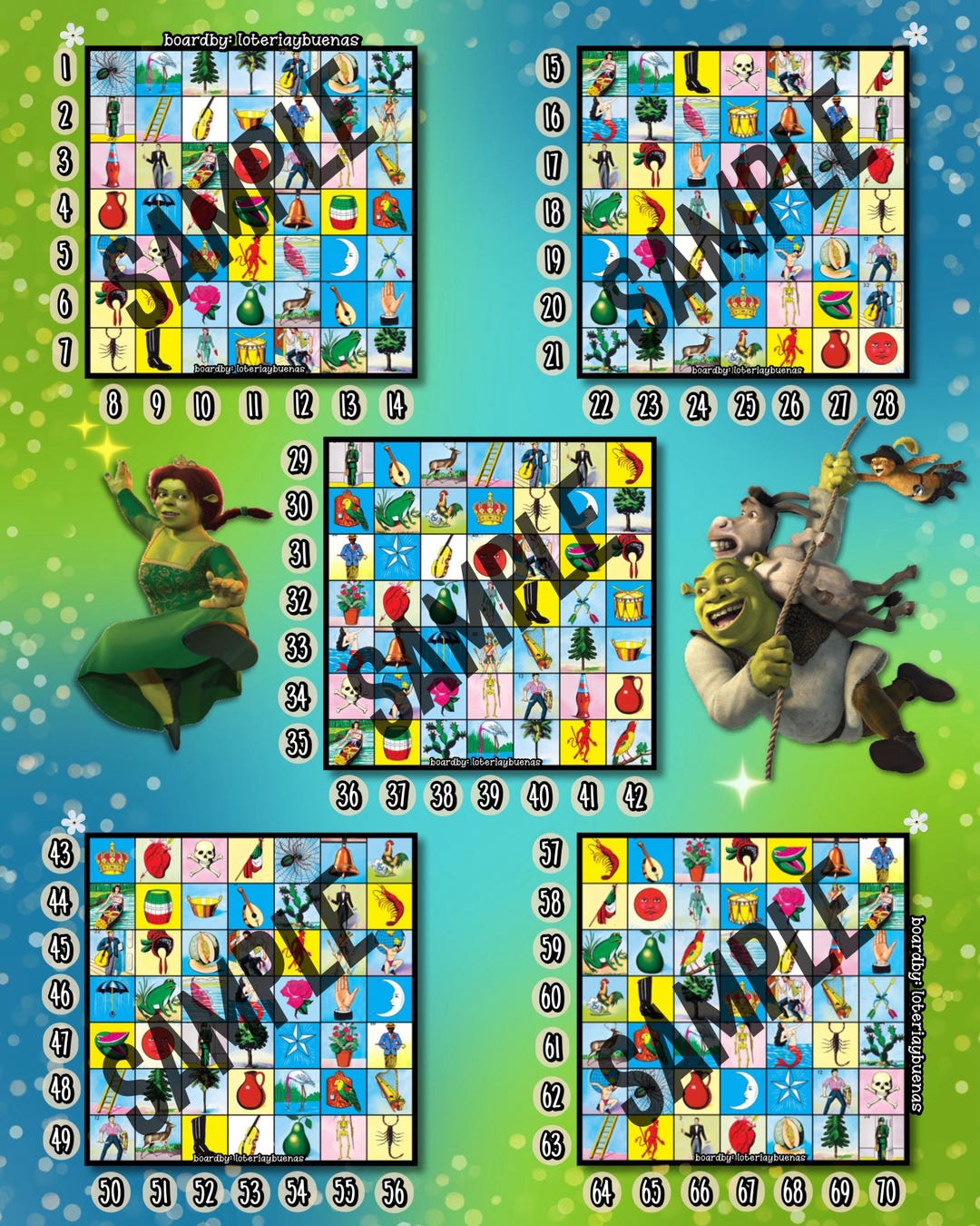 Shrek Loteria Board - Etsy