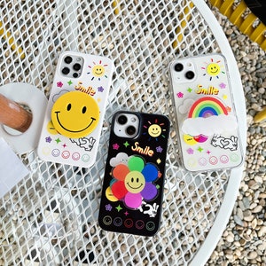 Rainbow Smile Flower Phone Grip / Phone Stand / Phone Holder - Etsy