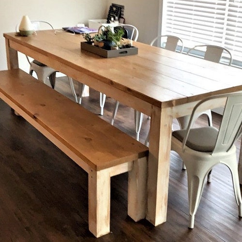 Rustic Farmhouse Dining Table Dine Table Set Farmhouse - Etsy