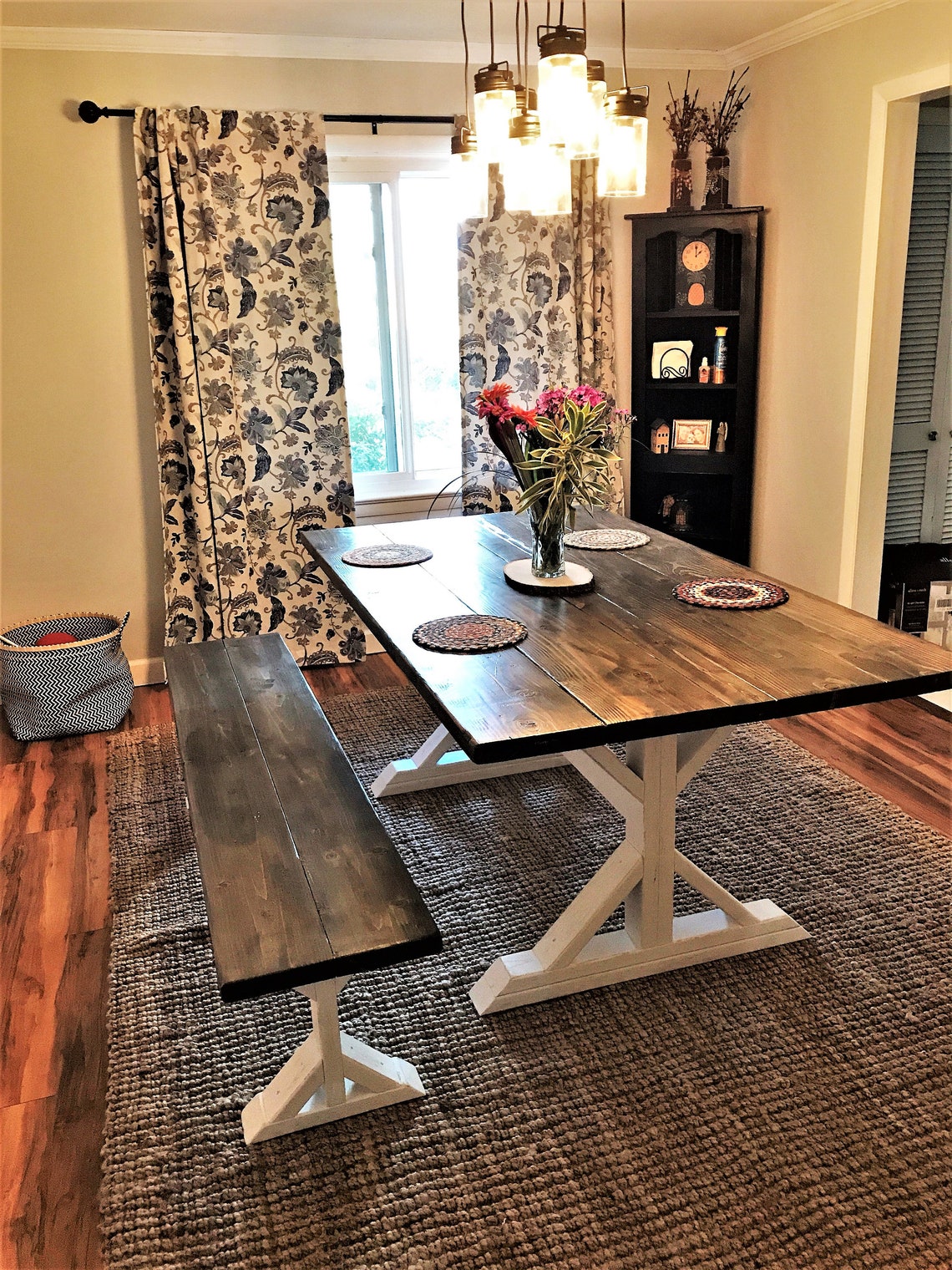 Farmhouse Table, Dine Table Set, Farmhouse Table, Rustic Table, Dining ...