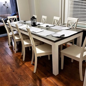 Large Farmhouse Table, Long Farmhouse Table, Kitchen Table, Rustic ...