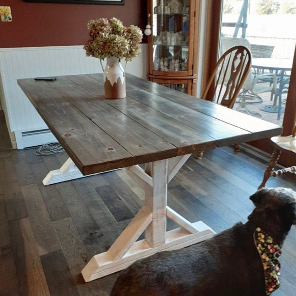 Rustic Farmhouse Dining Table Dine Table Set Farmhouse - Etsy