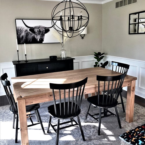 Rustic Farmhouse Dining Table Dine Table Set Farmhouse - Etsy