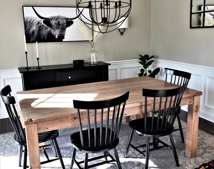 Rustic Farmhouse Dining Table, Dine Table Set, Farmhouse Table, Rustic ...