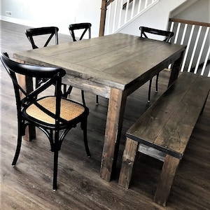 Rustic Farmhouse Dining Table, Dine Table Set, Farmhouse Table, Rustic ...