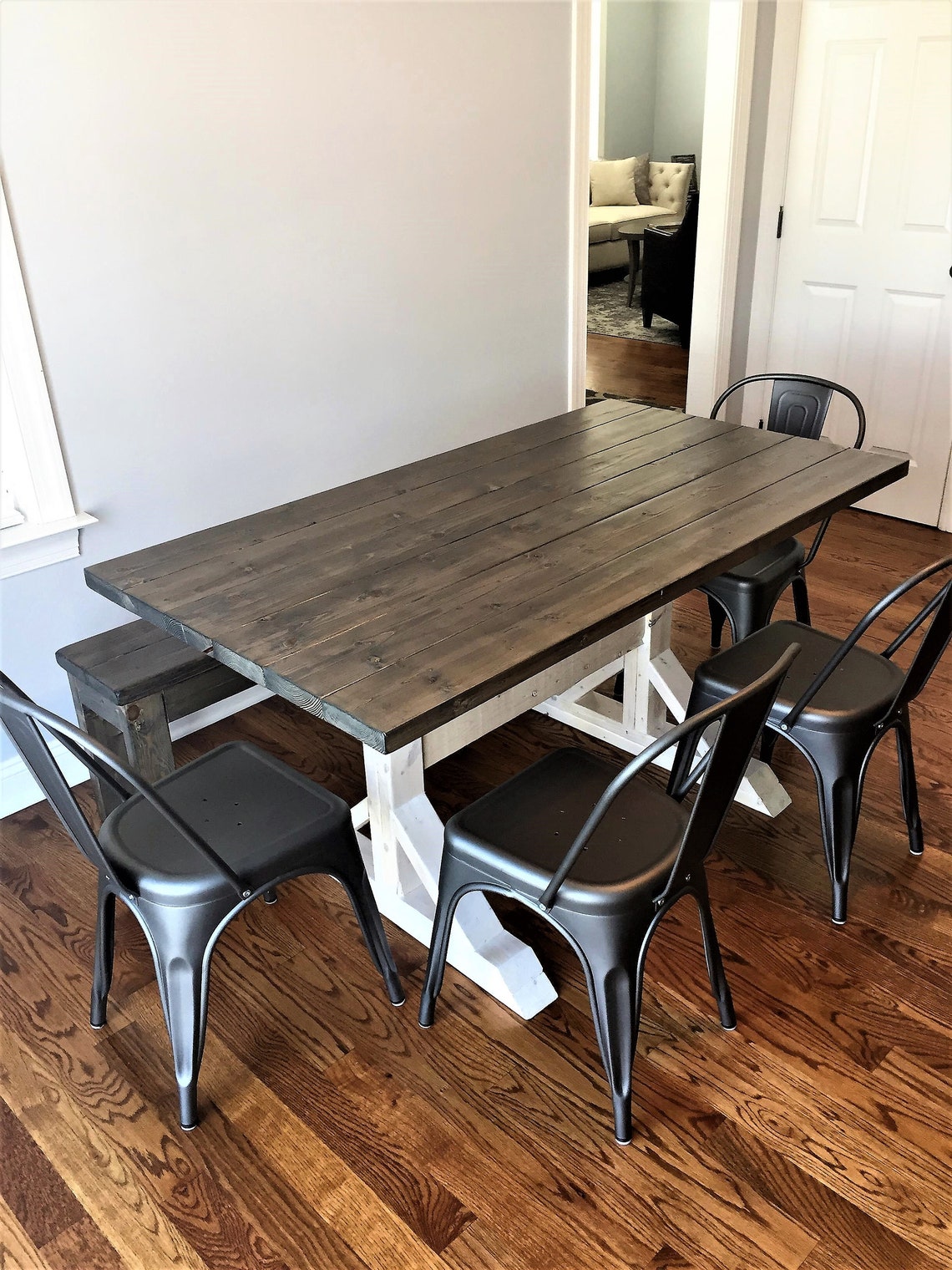 Rustic Farmhouse Dining Table Dine Table Set Farmhouse - Etsy