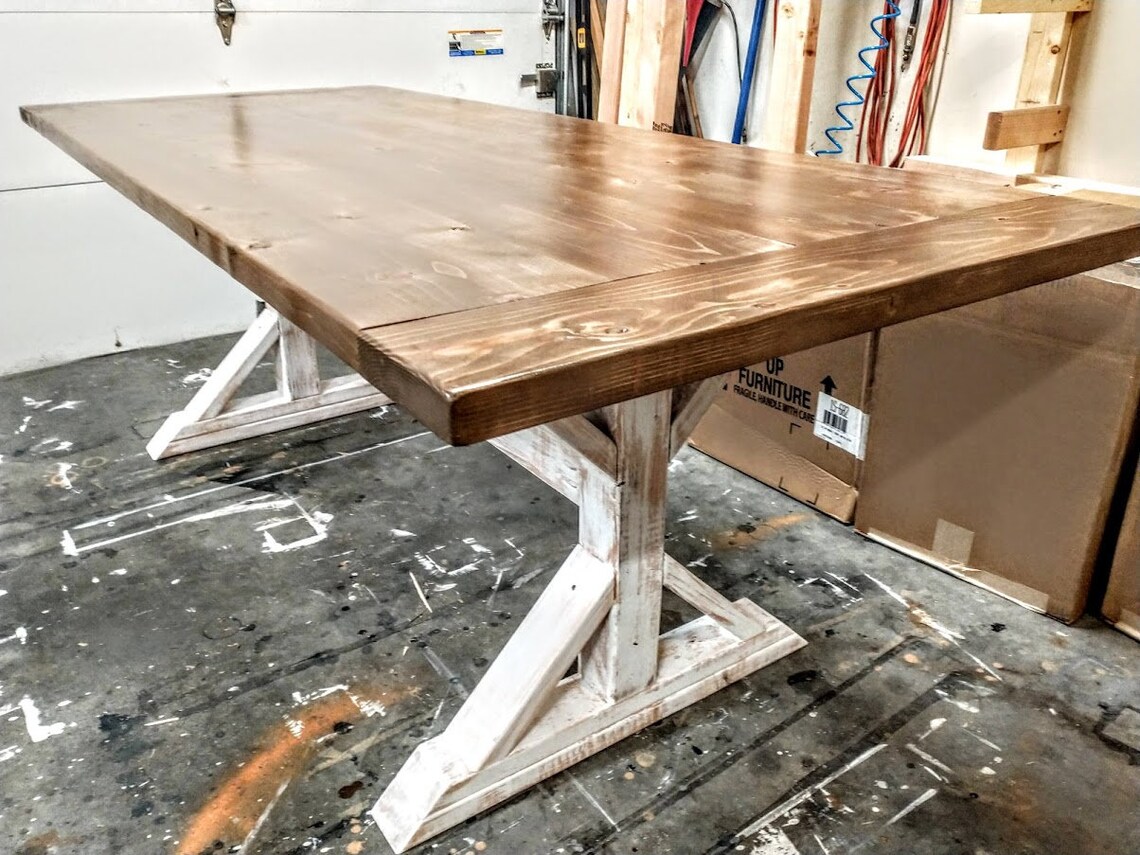 Rustic Farmhouse Dining Table Dine Table Set Farmhouse - Etsy