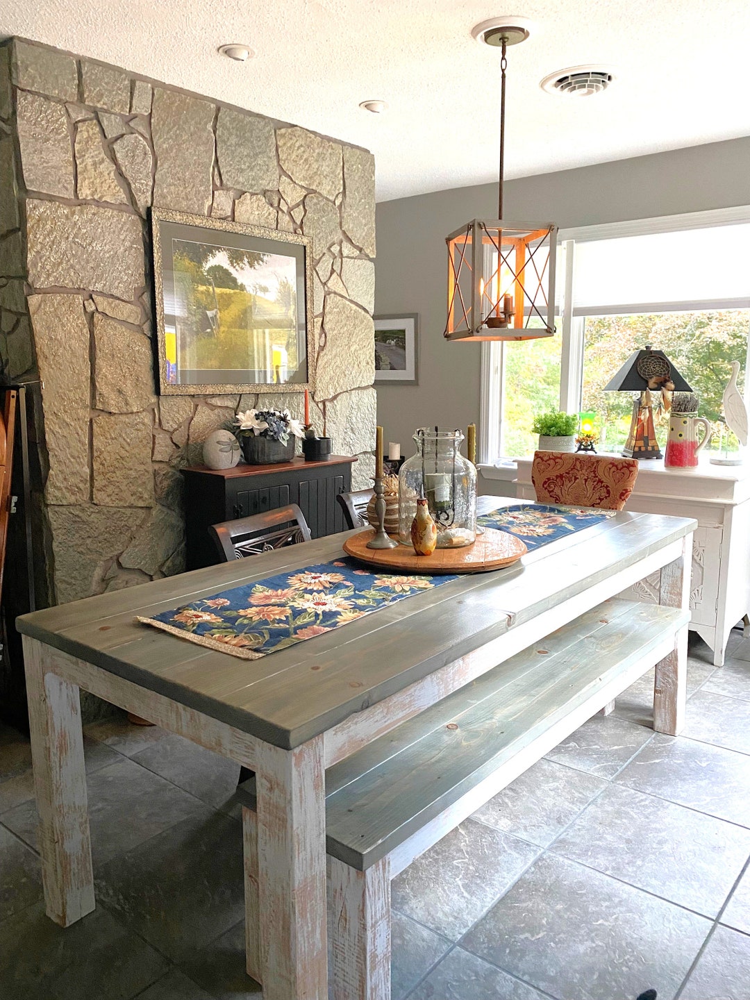 Farmhouse Table, Dine Table Set, Farmhouse Table, Rustic Table, Dining ...