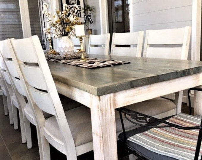 Rustic Farmhouse Dining Table, Dine Table Set, Farmhouse Table, Rustic ...