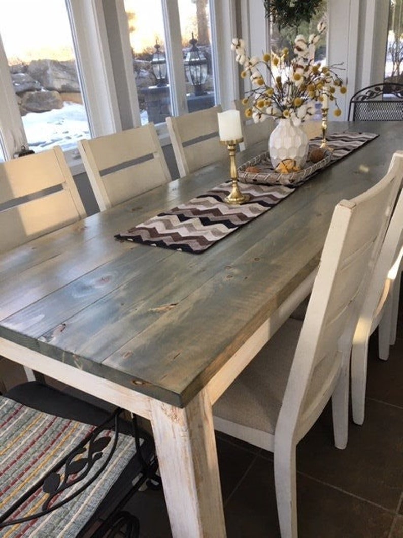 Rustic Farmhouse Dining Table Dine Table Set Farmhouse - Etsy