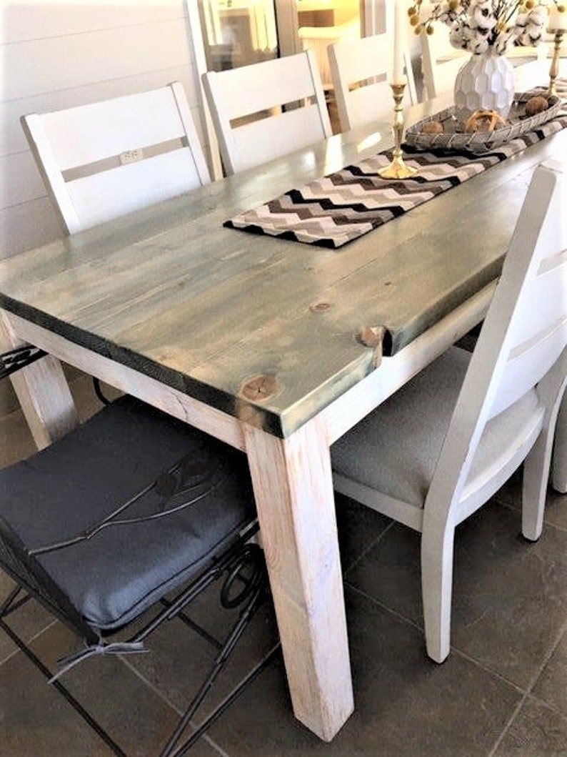 Rustic Farmhouse Dining Table Dine Table Set Farmhouse - Etsy