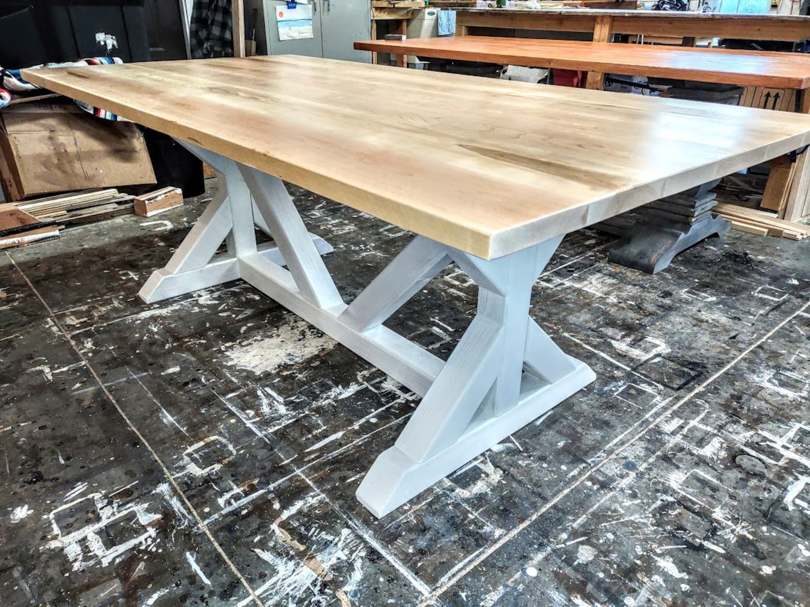 Maple Farmhouse Table, Dine Table Set, Farmhouse Table, Rustic Table, Dining Table, Rustic Table ...