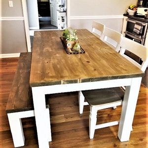 Rustic Farmhouse Dining Table, Dine Table Set, Farmhouse Table, Rustic ...