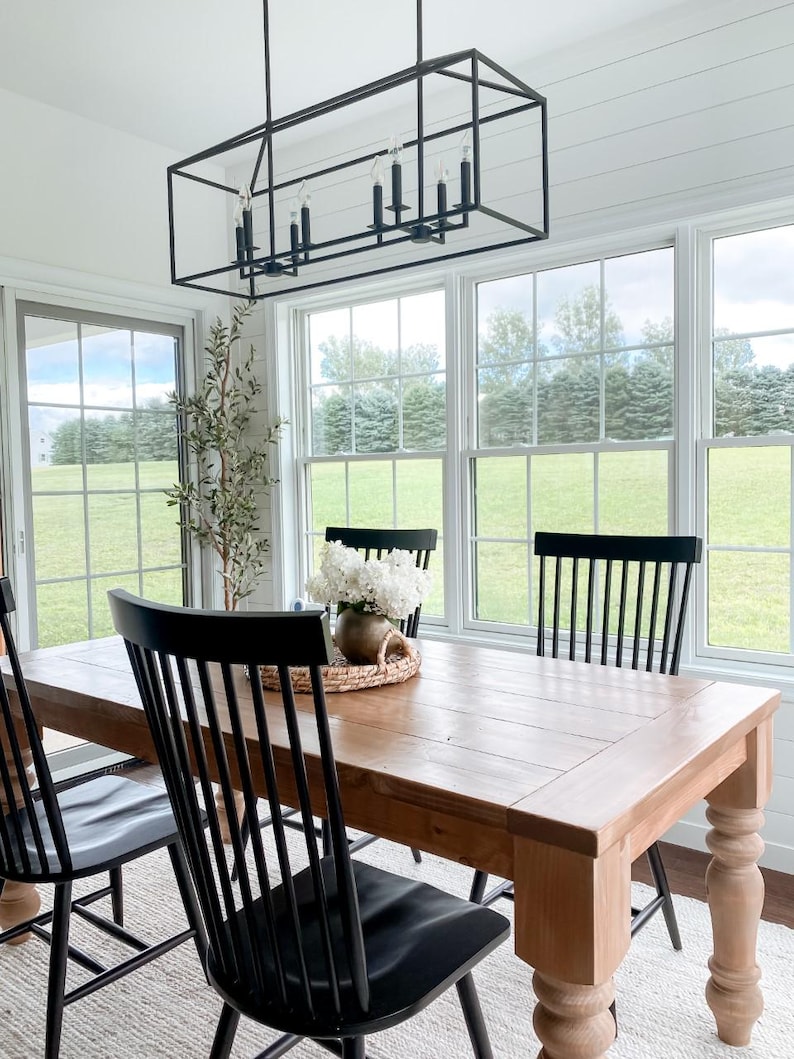 Large Farmhouse Dining Table, Farmhouse Table, Dine Table Set, Chunky ...