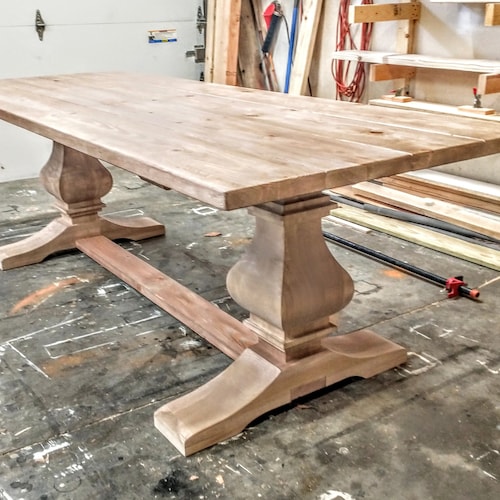 Farmhouse Dining Table Farmhouse Pedestal Table Dine Table - Etsy