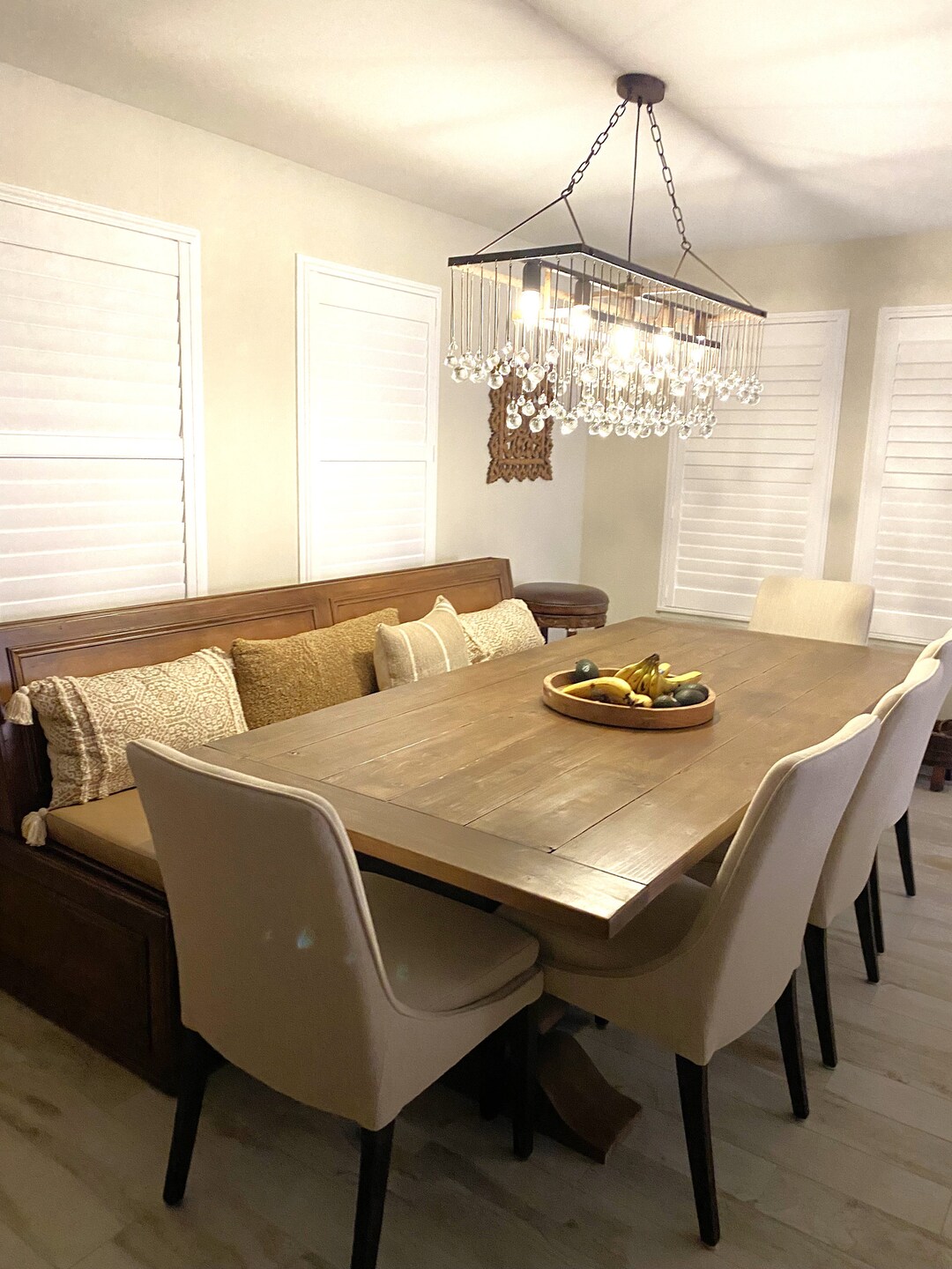 Pedestal Dining Table, Dine Table Set, Rustic Farmhouse Table, Rustic ...