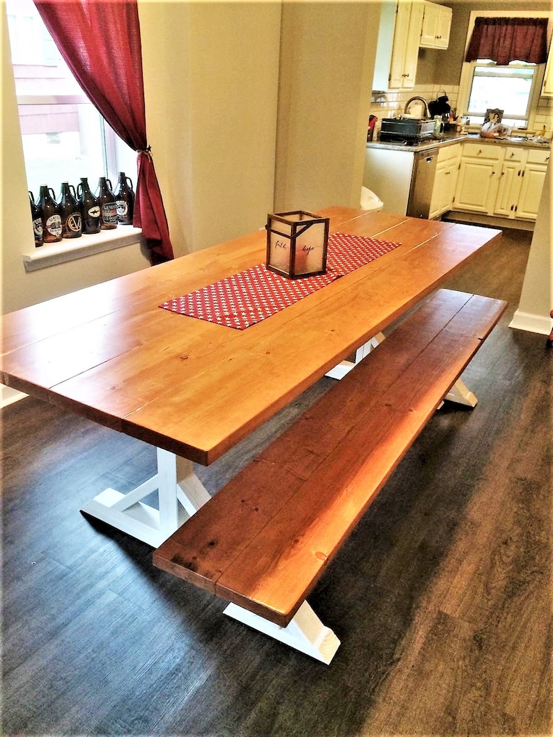 Rustic Farmhouse Dining Table Dine Table Set Farmhouse - Etsy