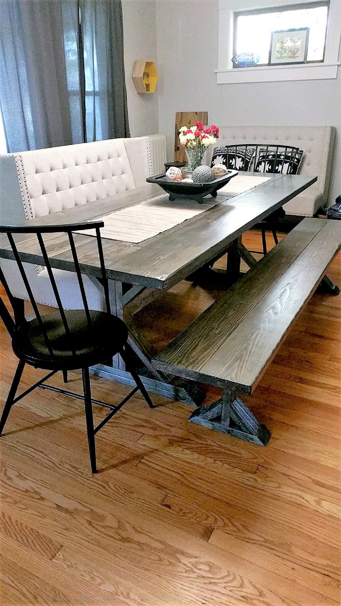 Rustic Farmhouse Dining Table Dine Table Set Farmhouse - Etsy