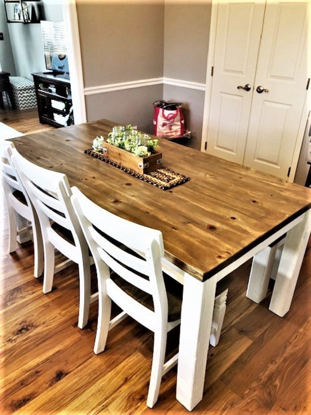 Rustic Farmhouse Dining Table, Dine Table Set, Farmhouse Table, Rustic ...